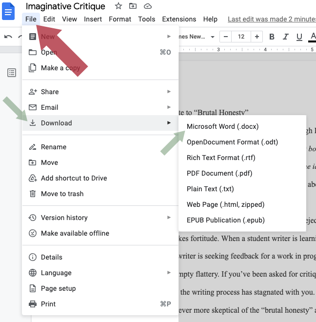 How to Share and Edit Google Docs — M.C. Benner Dixon