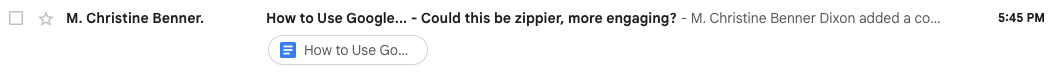How to Use Google Docs: Notifications — M.C. Benner Dixon