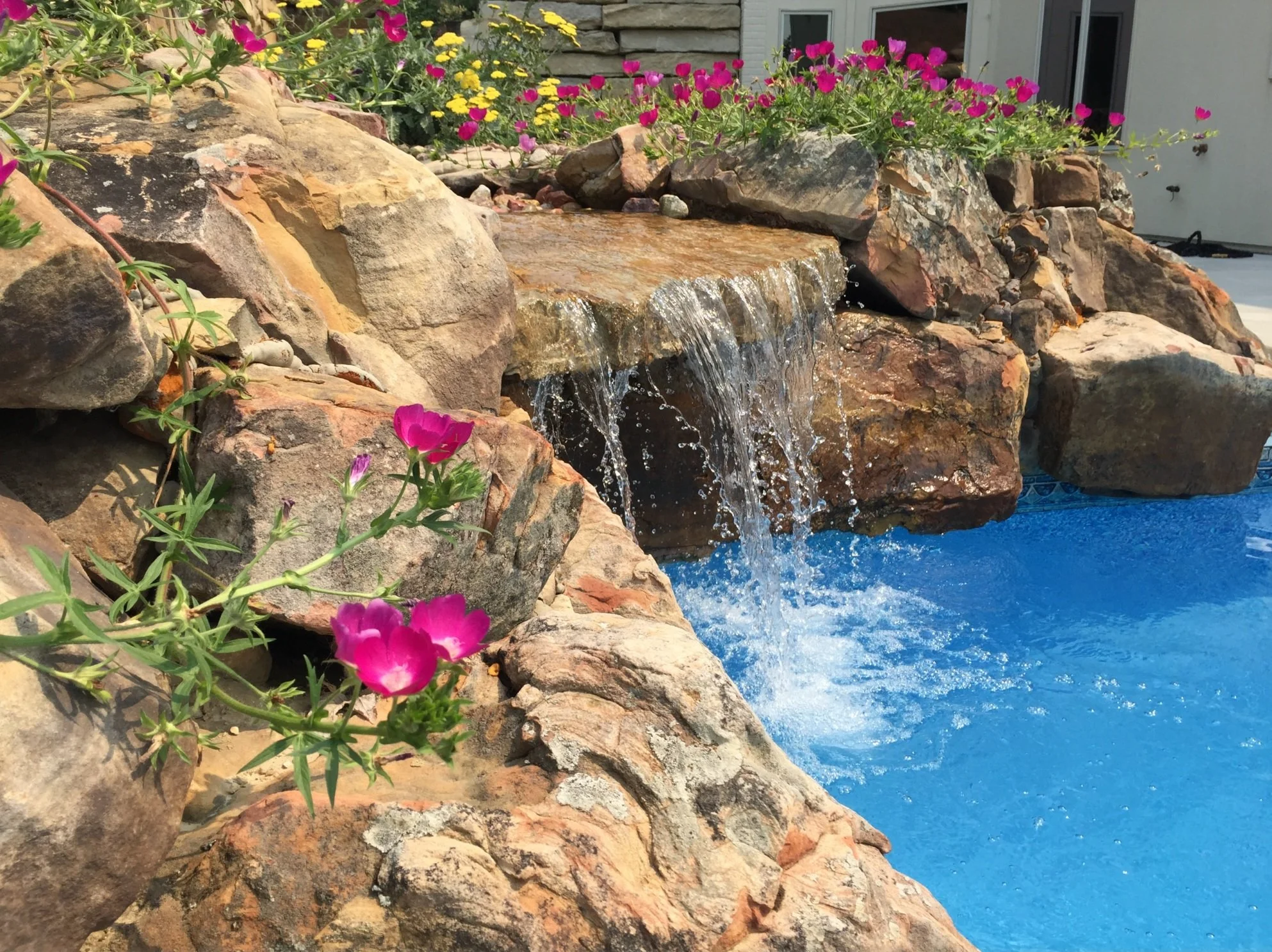Natural Poolscape | In-ground Pool, Plantings, and Relaxing Water ...
