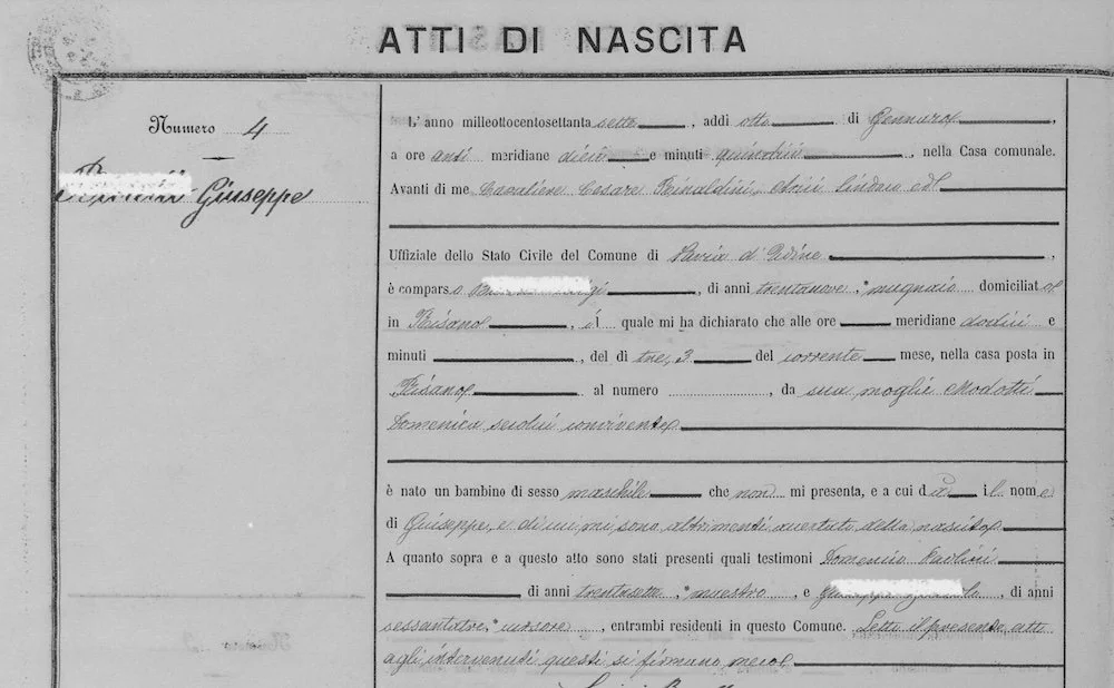 Atti di Nascita translation