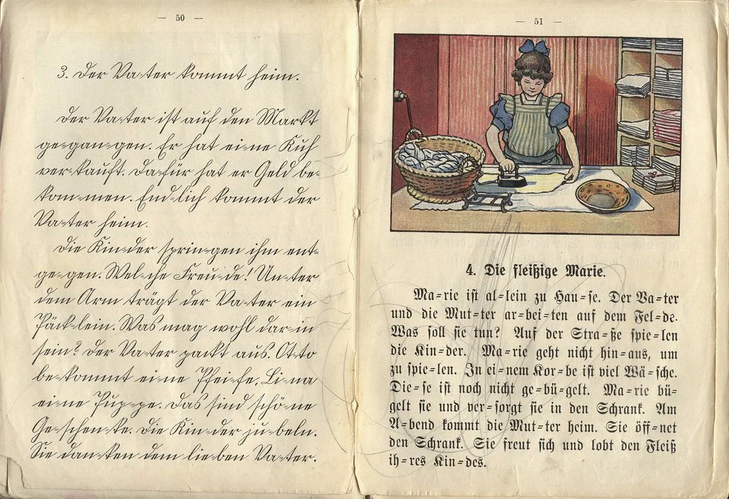 Old German Kurrent Script and German Printed Fraktur
