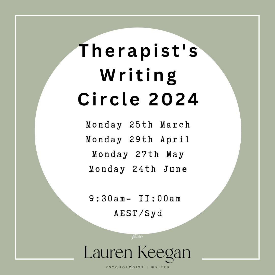 Therapist's Writing Circle — Lauren Keegan