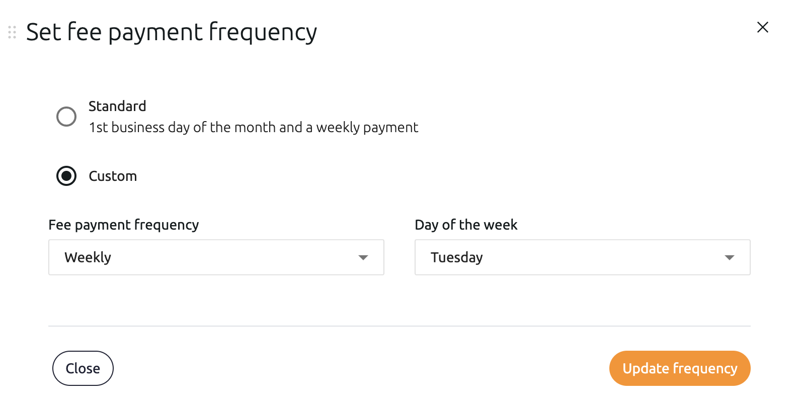 A guide to fee flexibility on Fundment — Fundment