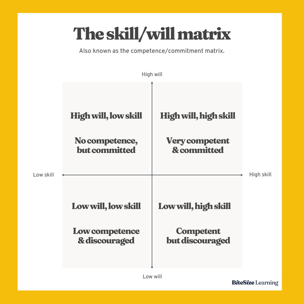 Skill/Will matrix explained | Leadership styles for managers [With ...