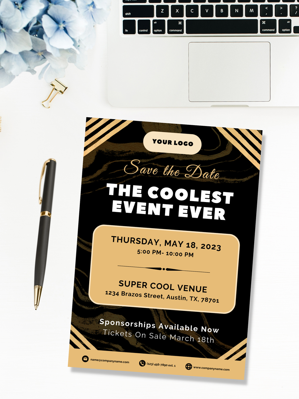 Save The Date Event Template