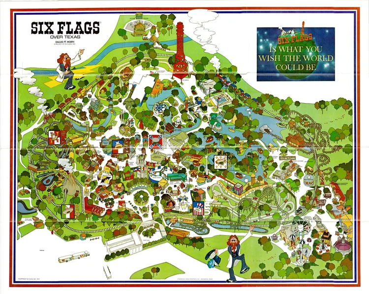 Past Park Maps | Six Flags Over Texas