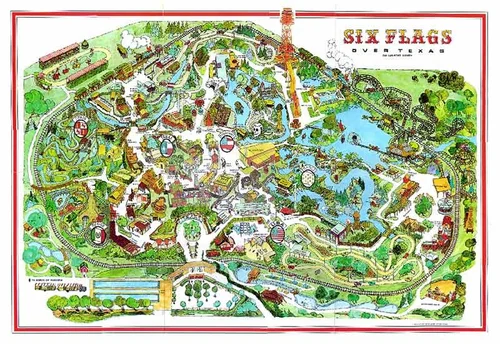 Past Park Maps | Six Flags Over Texas