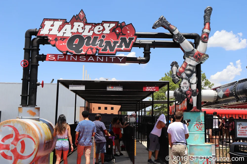 Harley Quinn Spinsanity Thrill Ride | Six Flags Over Texas
