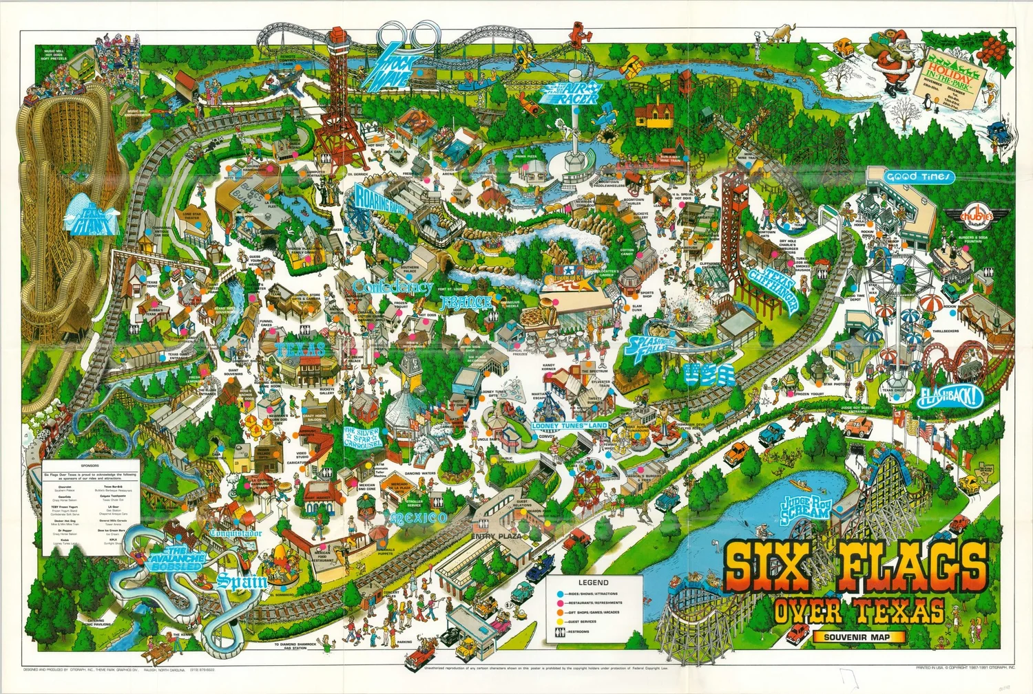 Interactive Park Map | Six Flags Over Texas - SFOT Source