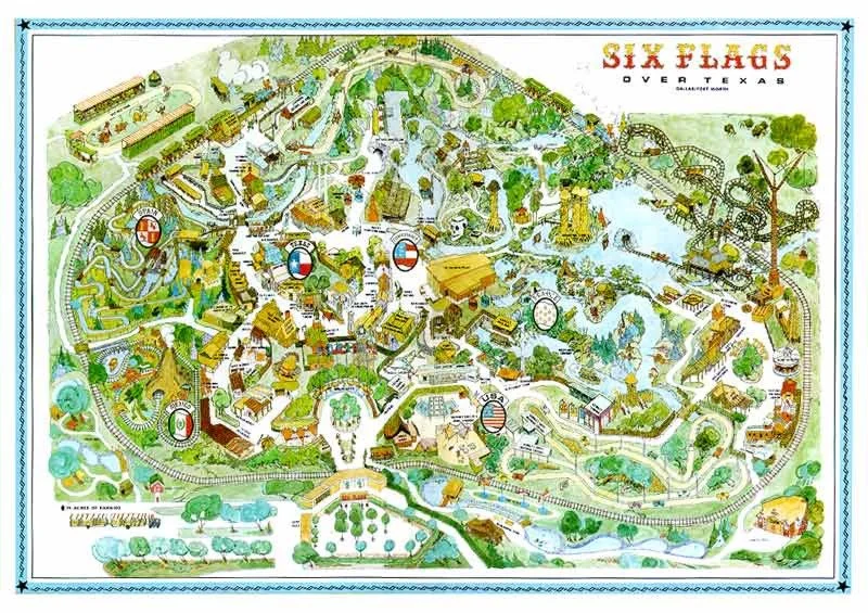 Past Park Maps | Six Flags Over Texas