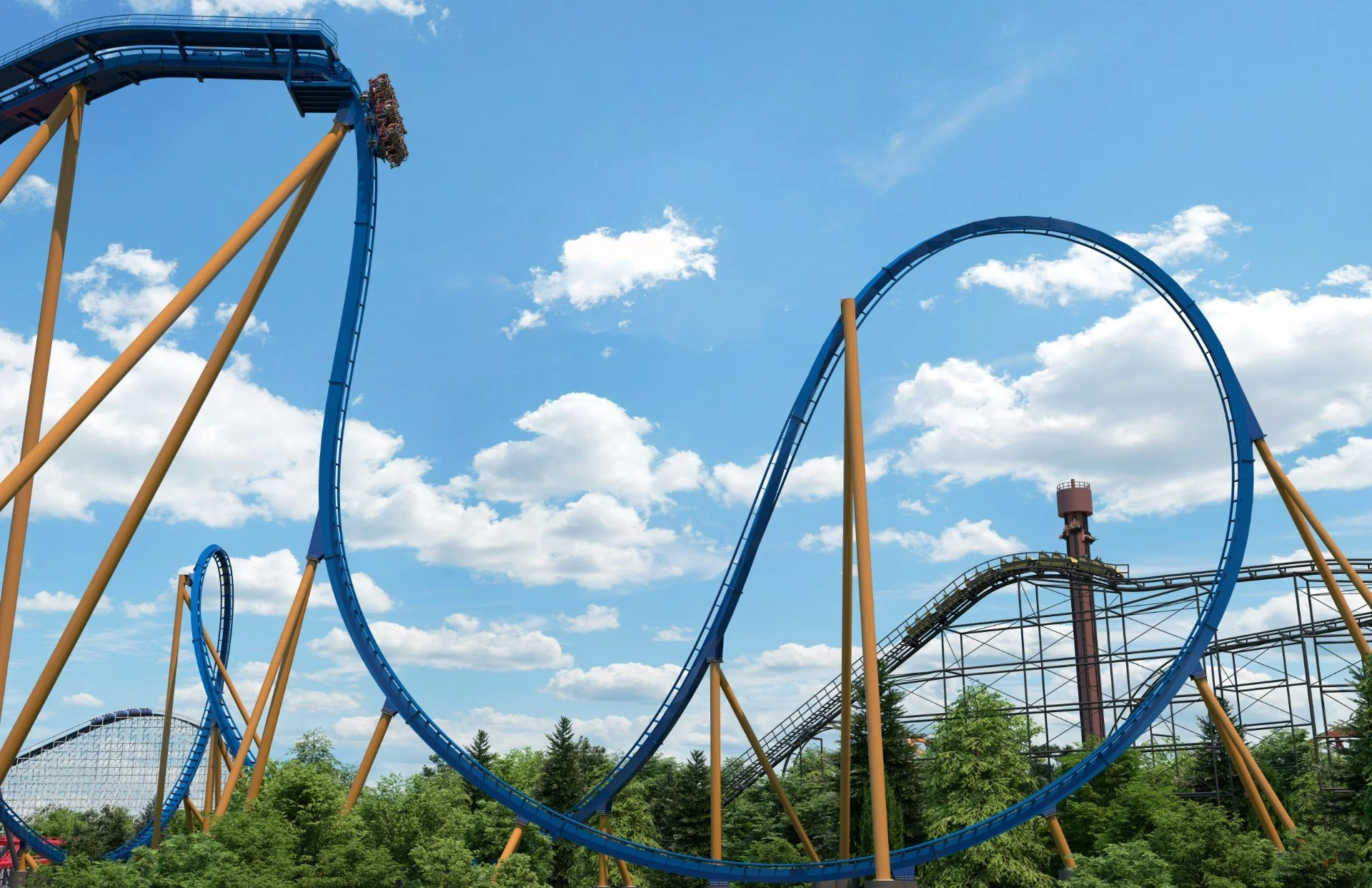 Giga Dive Roller Coaster - New for 2026 | Six Flags Over Texas - SFOT ...