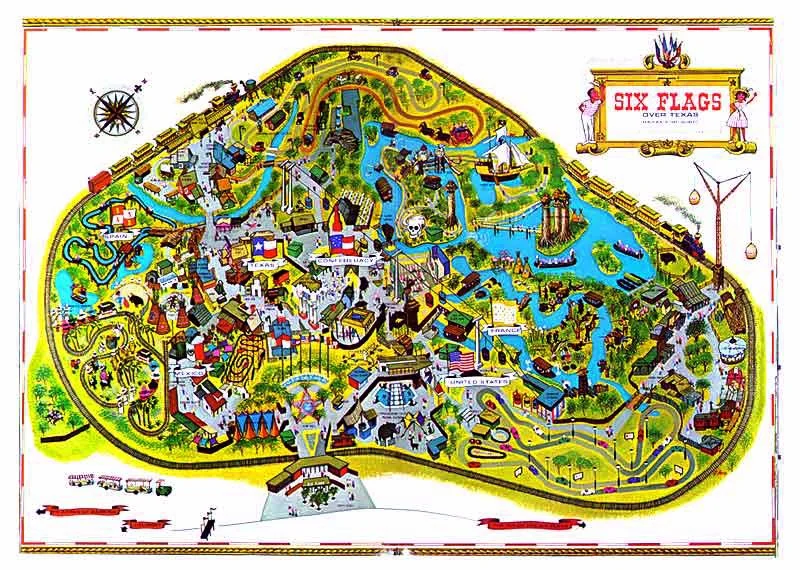 Past Park Maps | Six Flags Over Texas