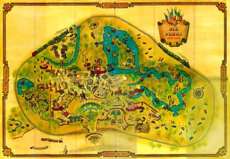 Past Park Maps | Six Flags Over Texas — SFOT Source