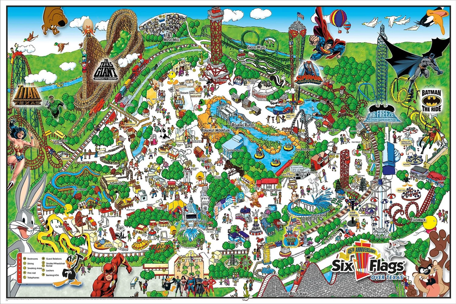 Interactive Park Map | Six Flags Over Texas