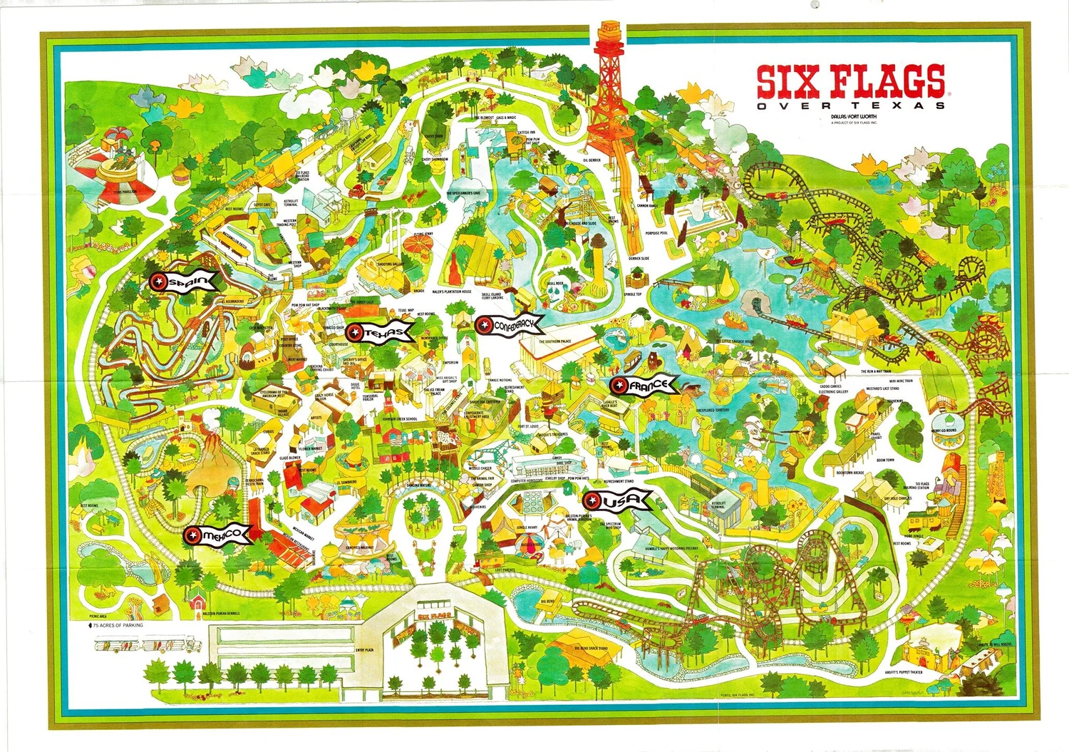 Past Park Maps | Six Flags Over Texas