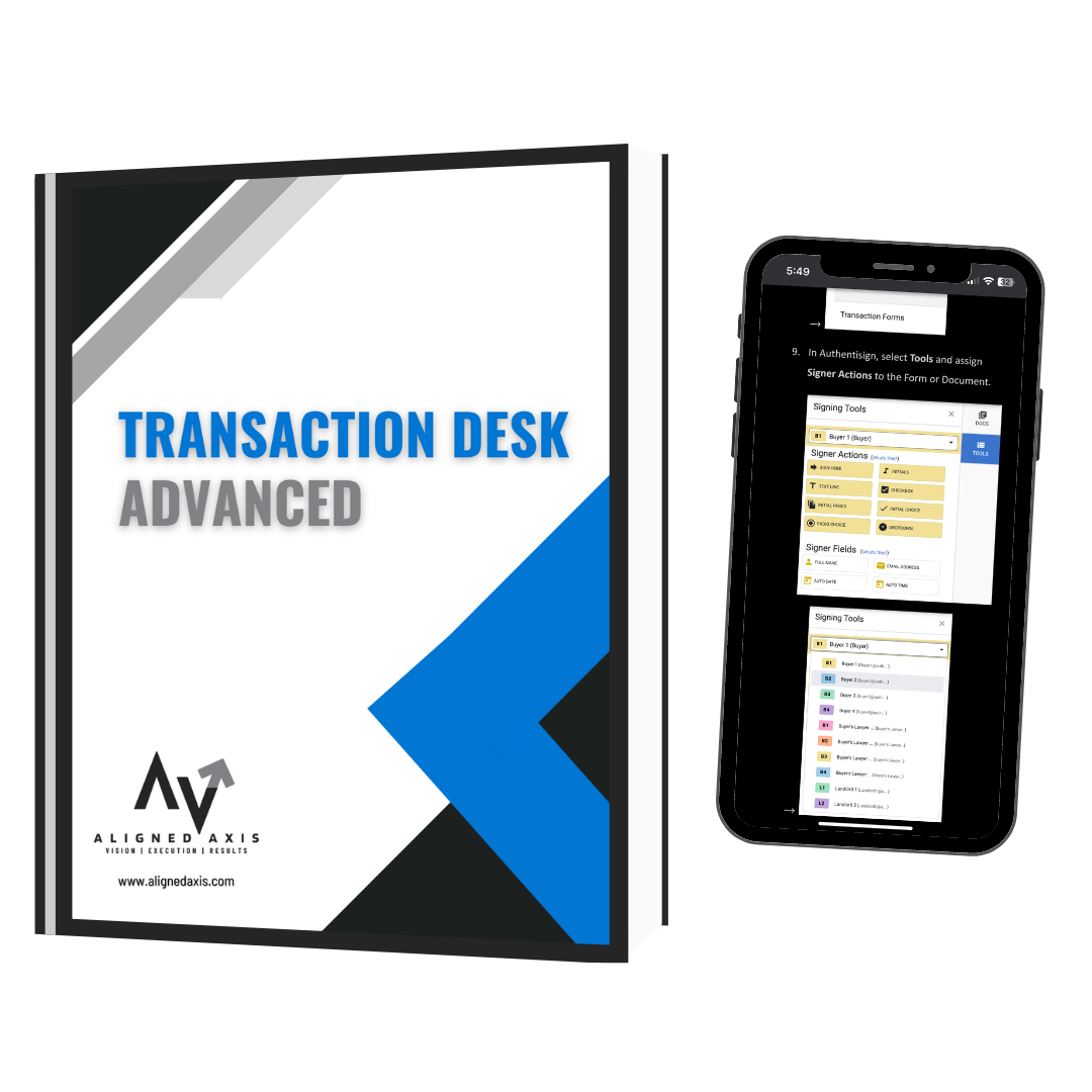 Transaction Desk: Advanced Workbook — Aligned Axis