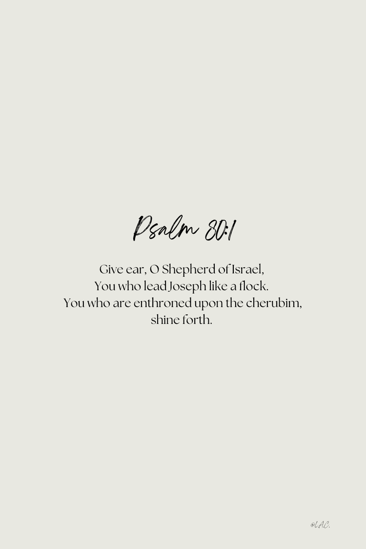 We have a Shepherd devotional based on Psalm 80:1 Bible Verse — Lidia ...