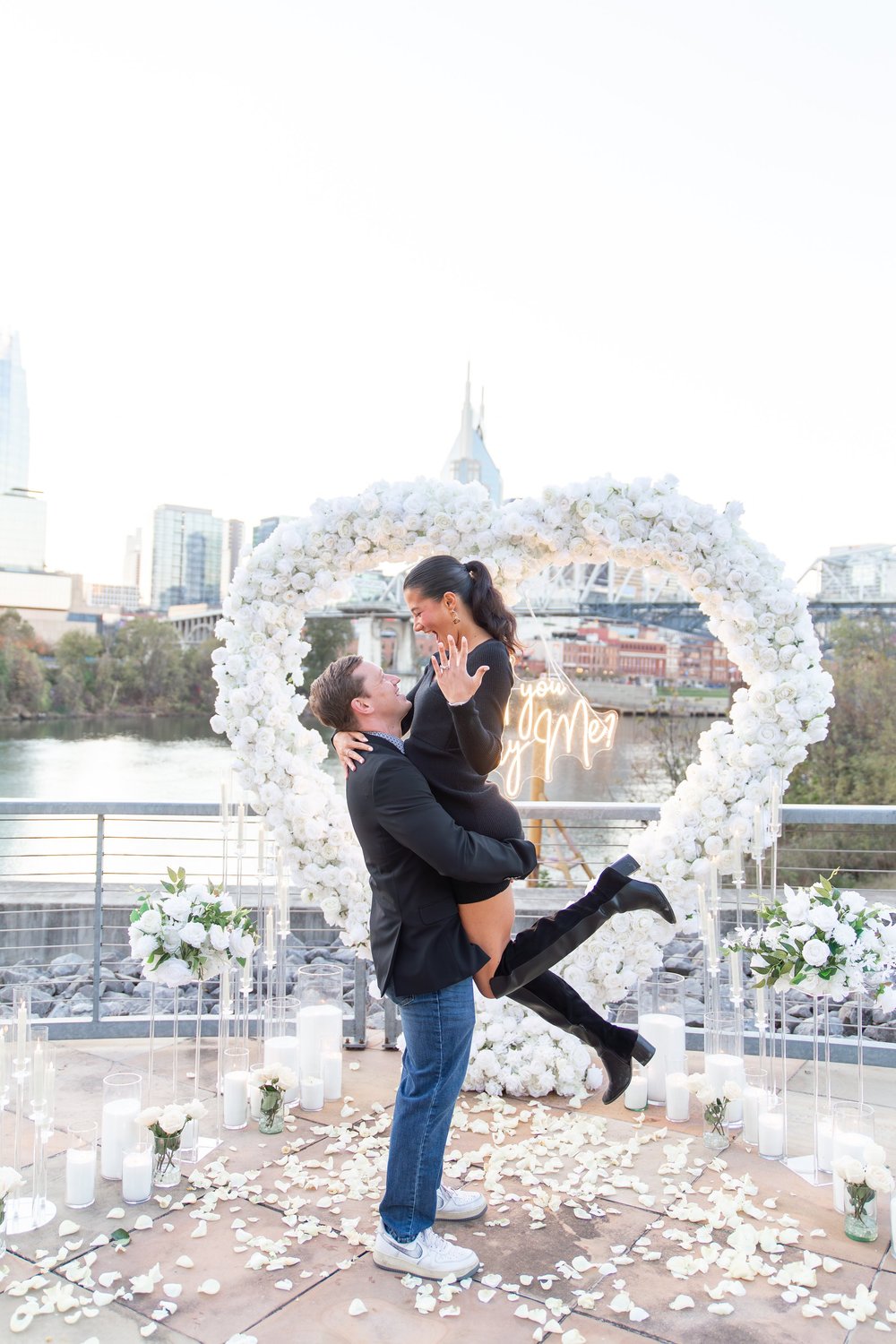 KL Events | Nashville Flower Wall Rentals & Proposal Planning | Luxury Flower Wall, Neon Signs ...