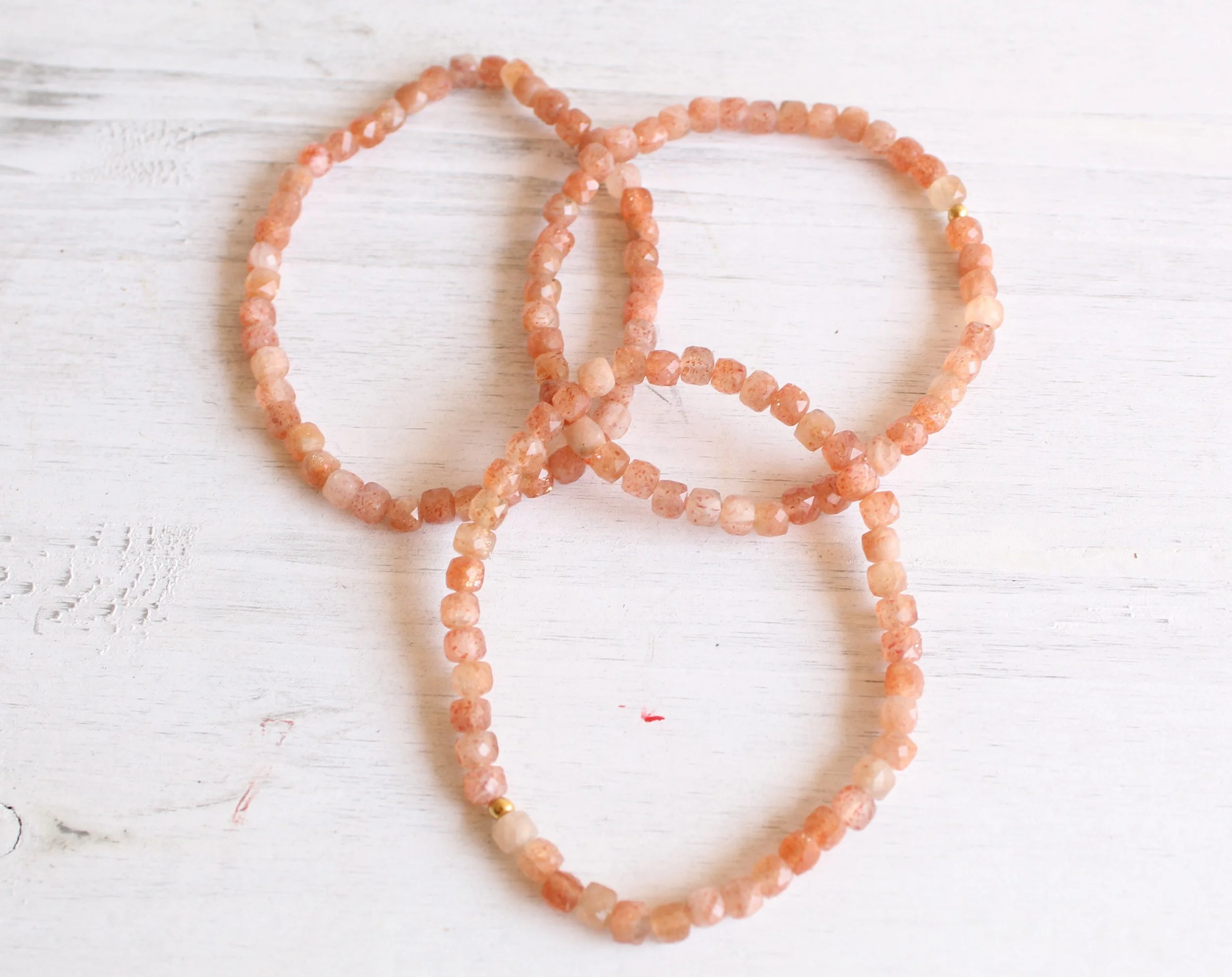 Black Spinel cubed stretch bracelet — PANACHE