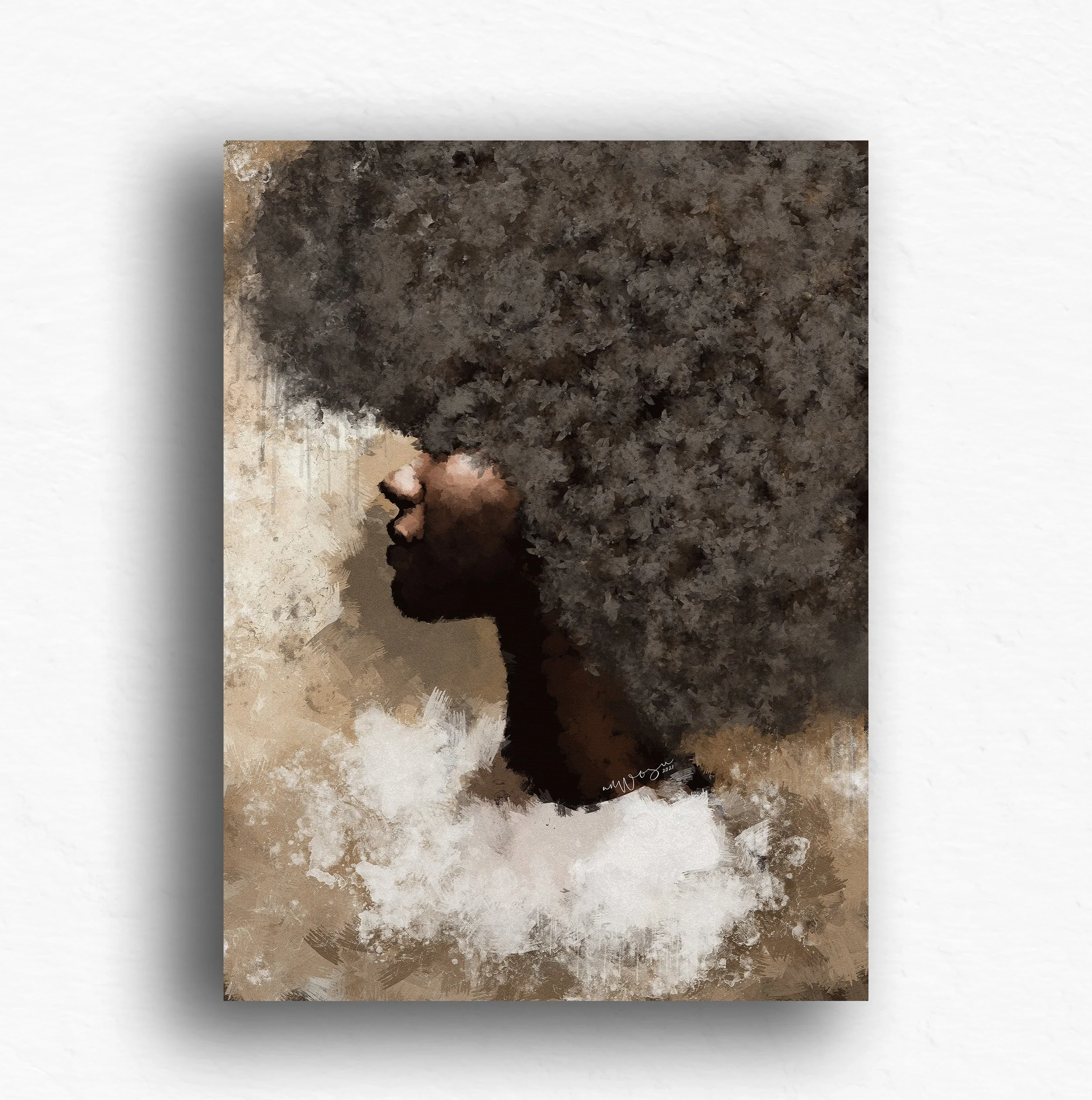 Unstoppable – Afro Art Print of a Black Woman Radiating Power and ...