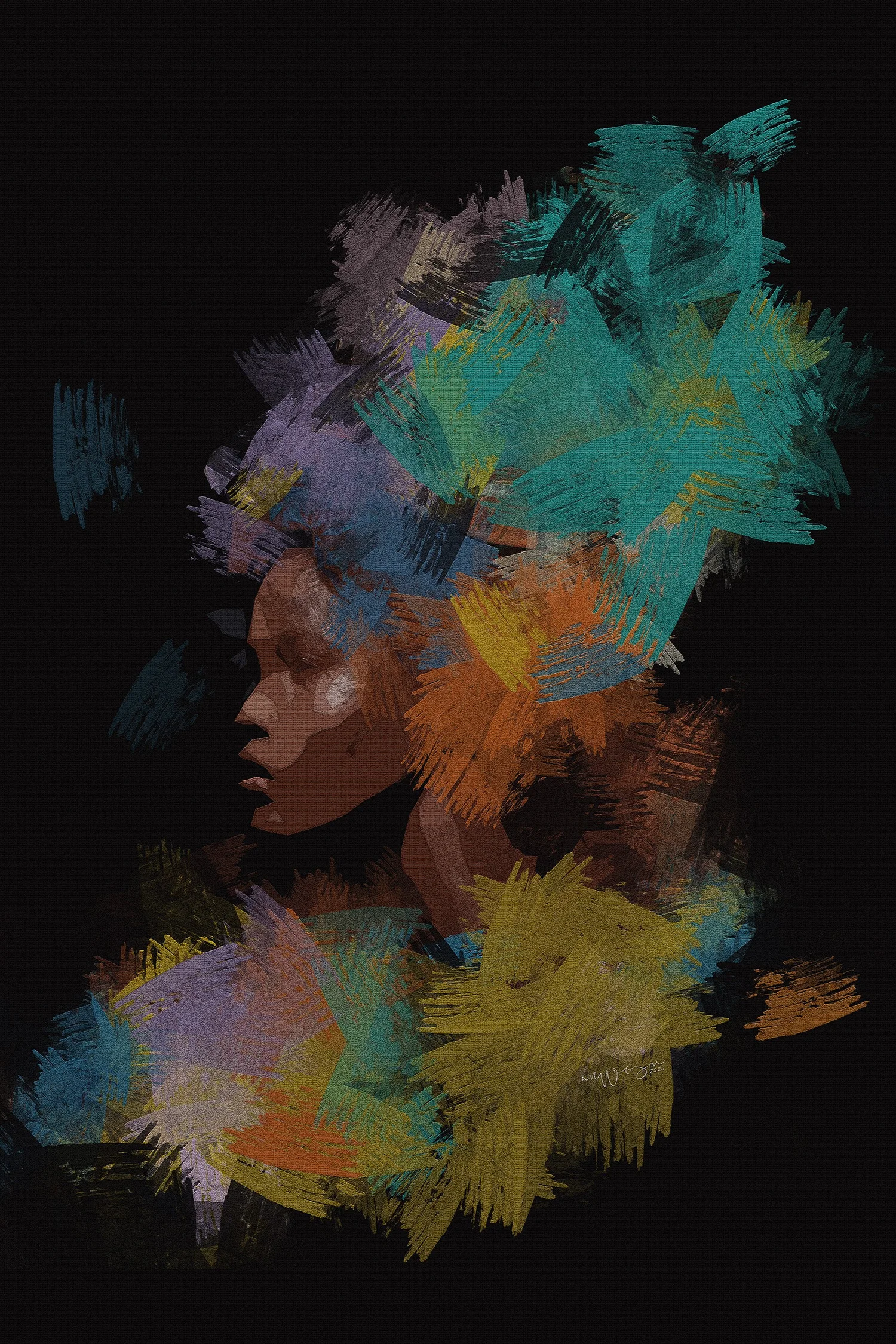 Unstoppable – Afro Art Print of a Black Woman Radiating Power and ...