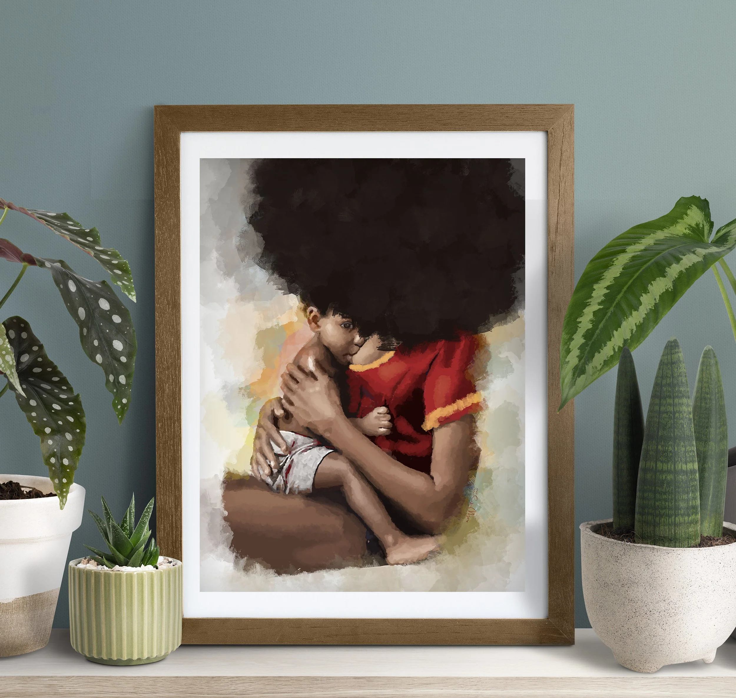 Shee of Life – Afro Art Print of a Black Woman Rooted in Strength and ...