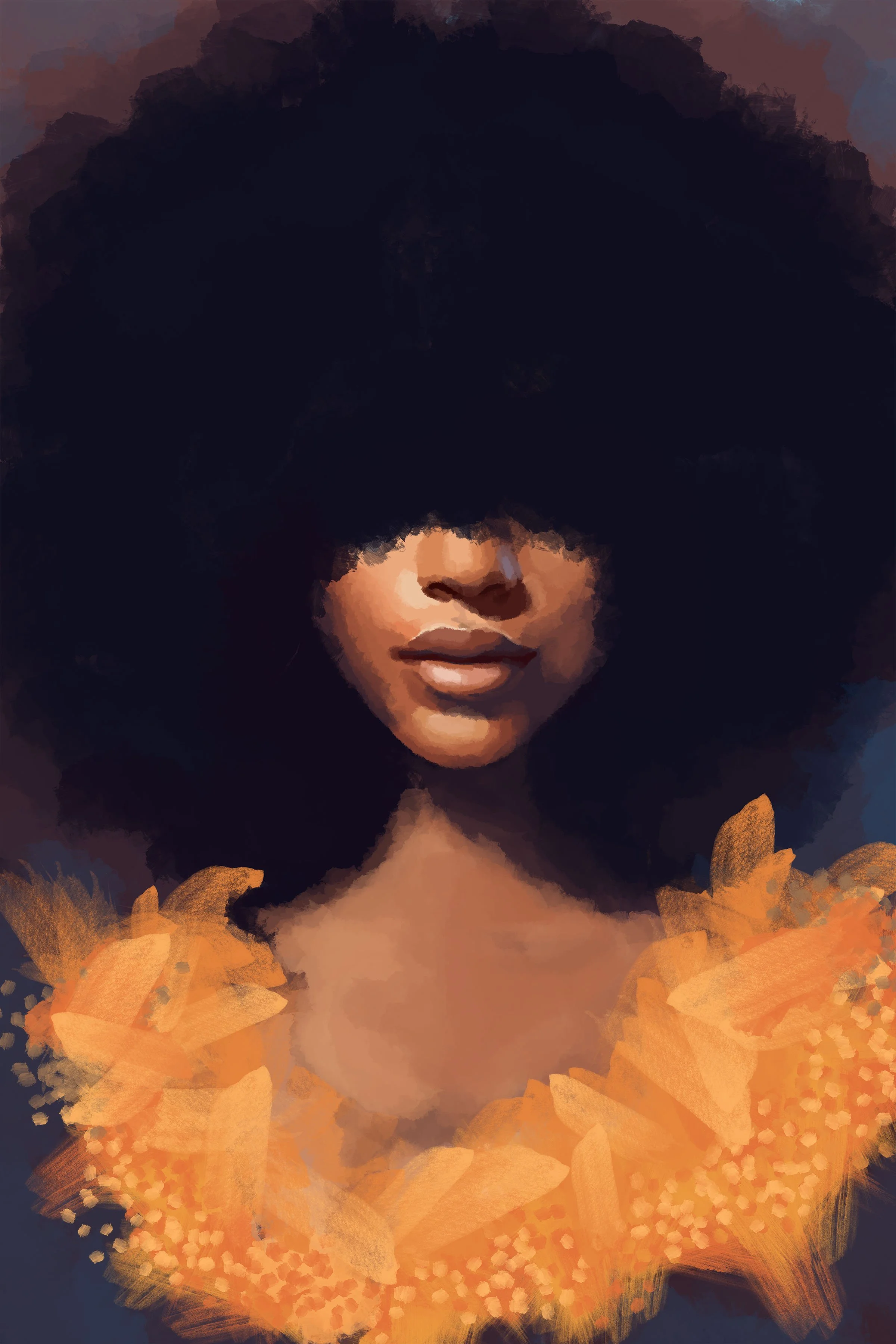 Unstoppable – Afro Art Print of a Black Woman Radiating Power and ...