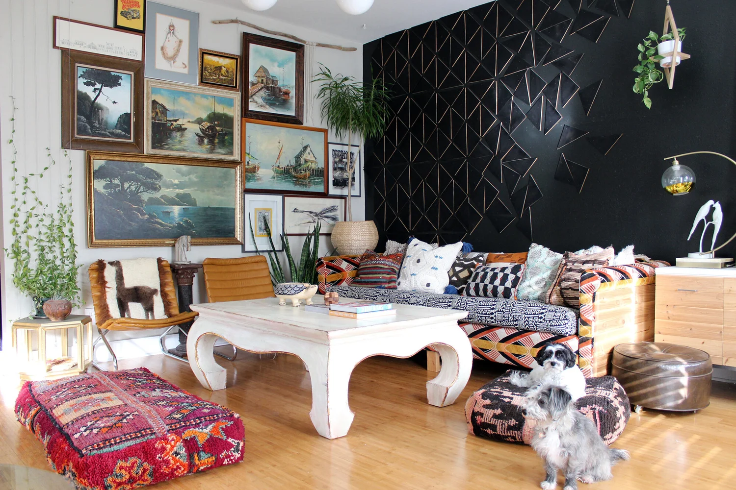 Black Geometric Wall — Liz Kamarul