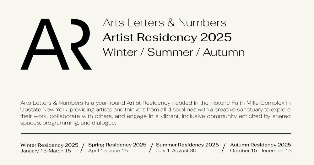 Artist Residency — arts letters & numbers