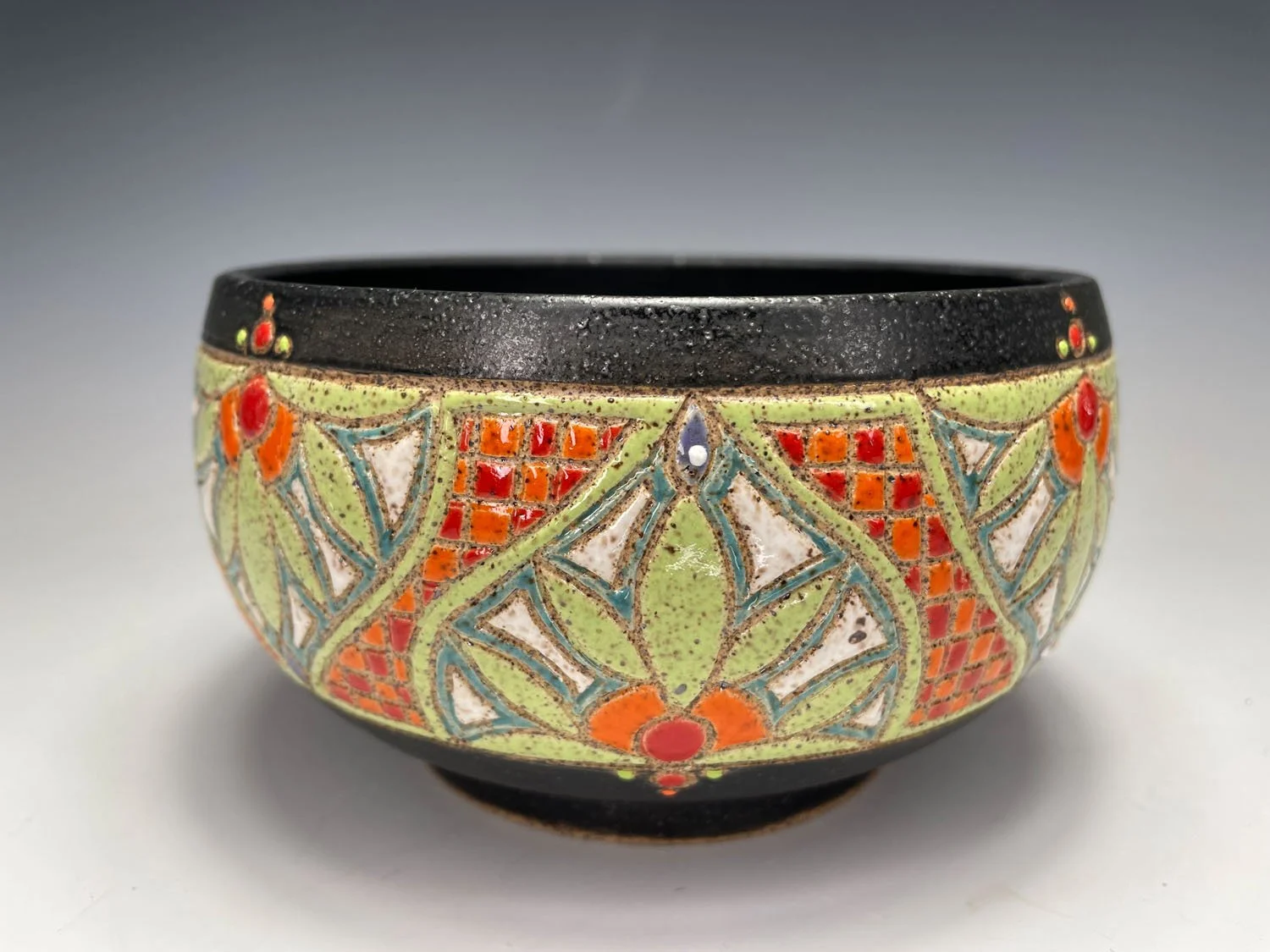 Purchase Hand Carved Waterlily Porcelain Bowl | Kathy Knapton Pottery ...