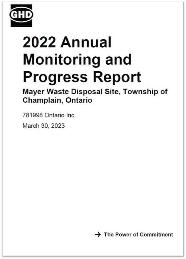 Landfill Monitoring — Mayer Facility Expansion Environmental Assessment