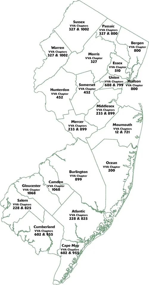 Chapter Map — Vietnam Veterans of America - NJ State Council