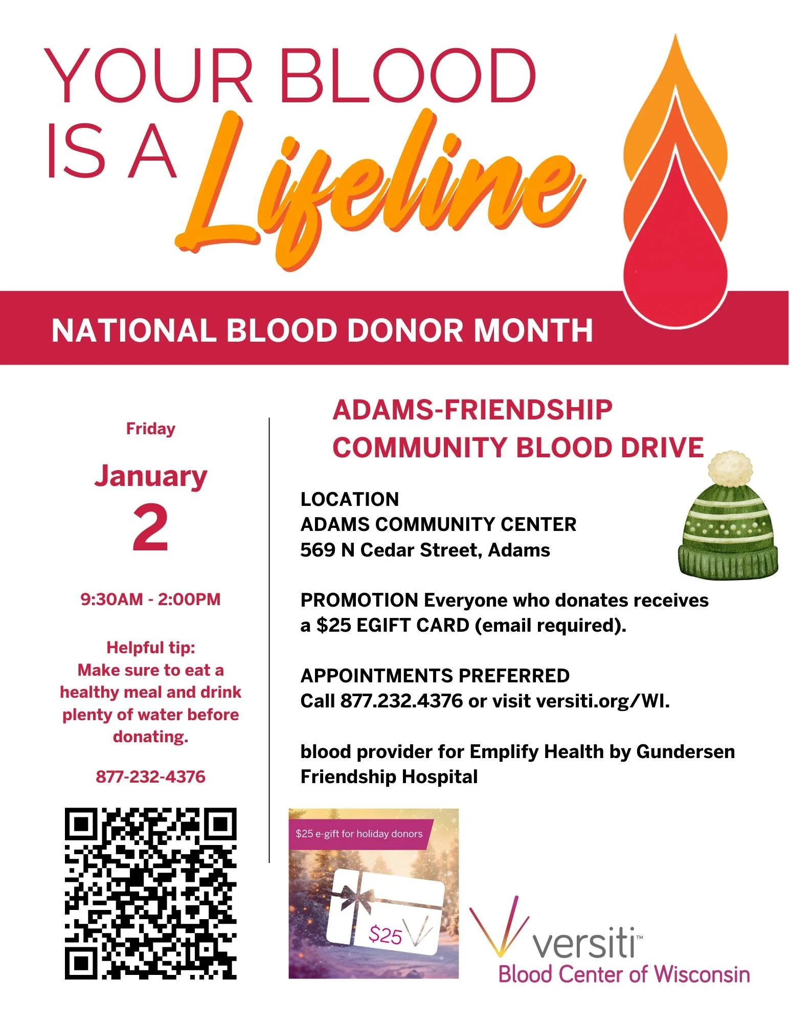 Adams Friendship Community Blood Drive — Visit Adams County, WI