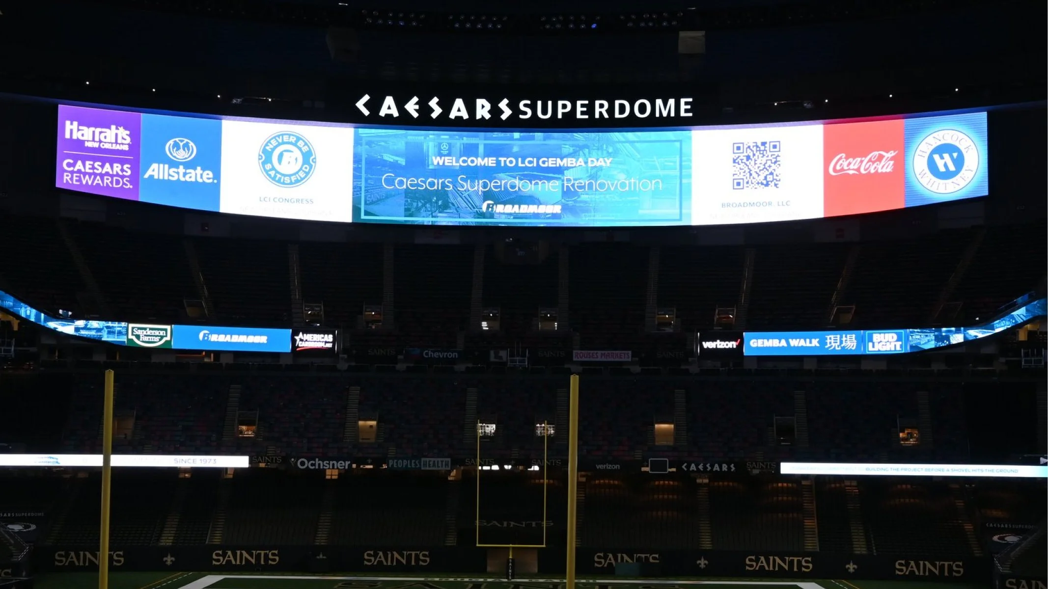 Superdome Endzone Video Baord Renovations — Broadmoor, LLC