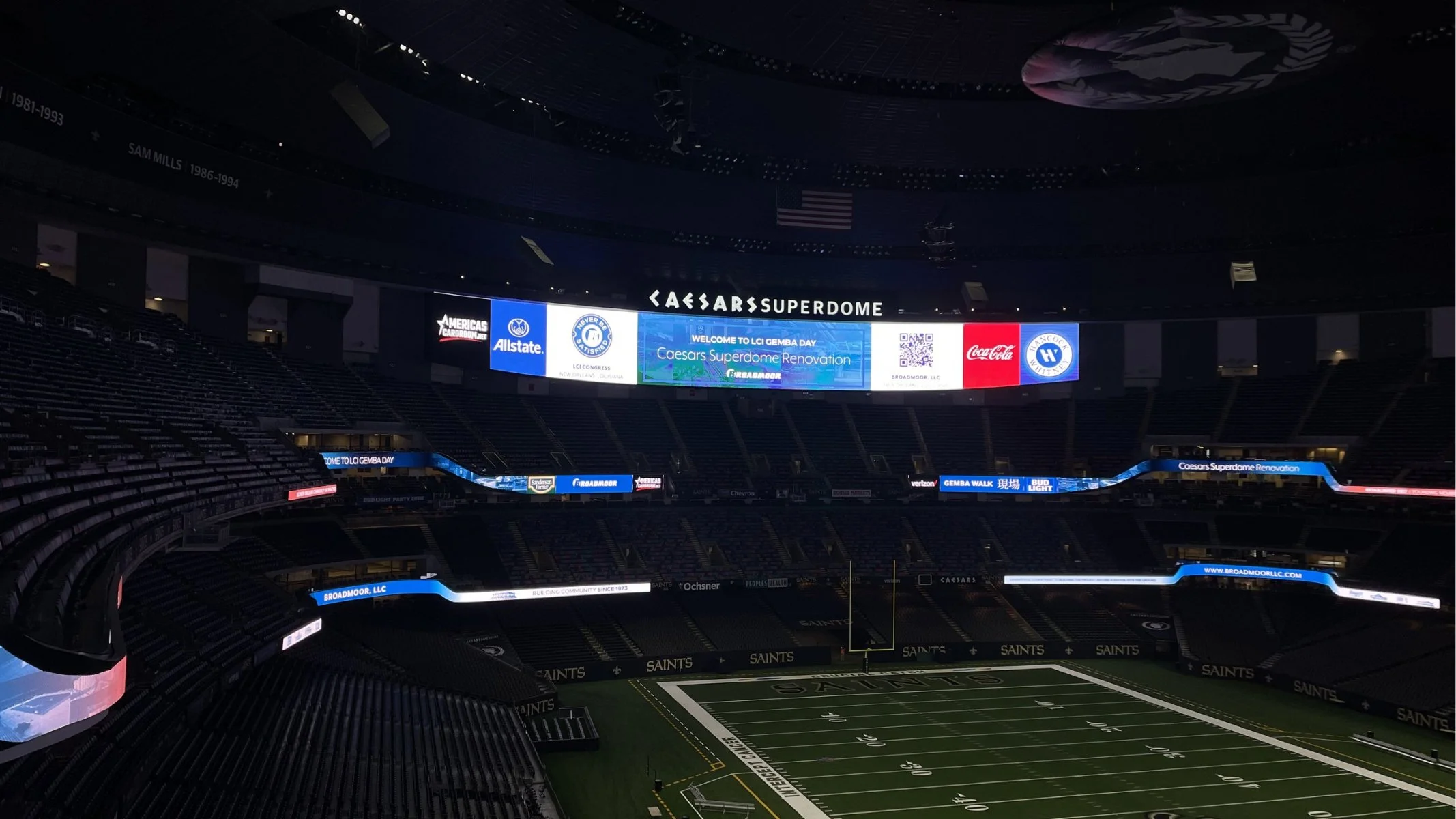 Superdome Endzone Video Baord Renovations — Broadmoor, LLC