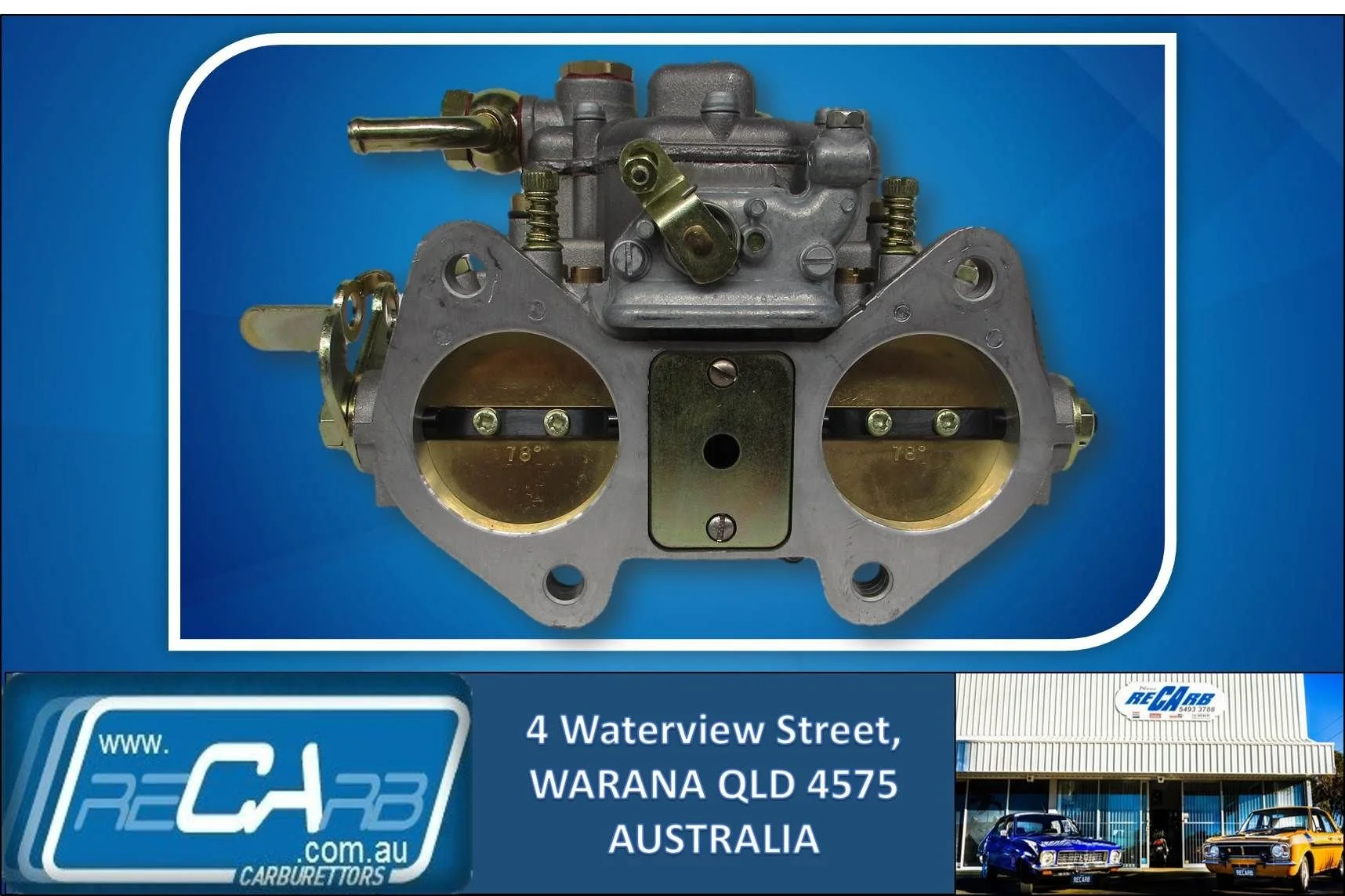 4 Barrel Holley Adaptor with Twin 45 DCOE Weber Carburettors Kit — RECARB