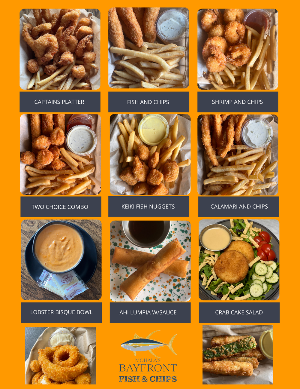MENU | Order Fresh Now — Mohala's Bayfront Fish & Chips