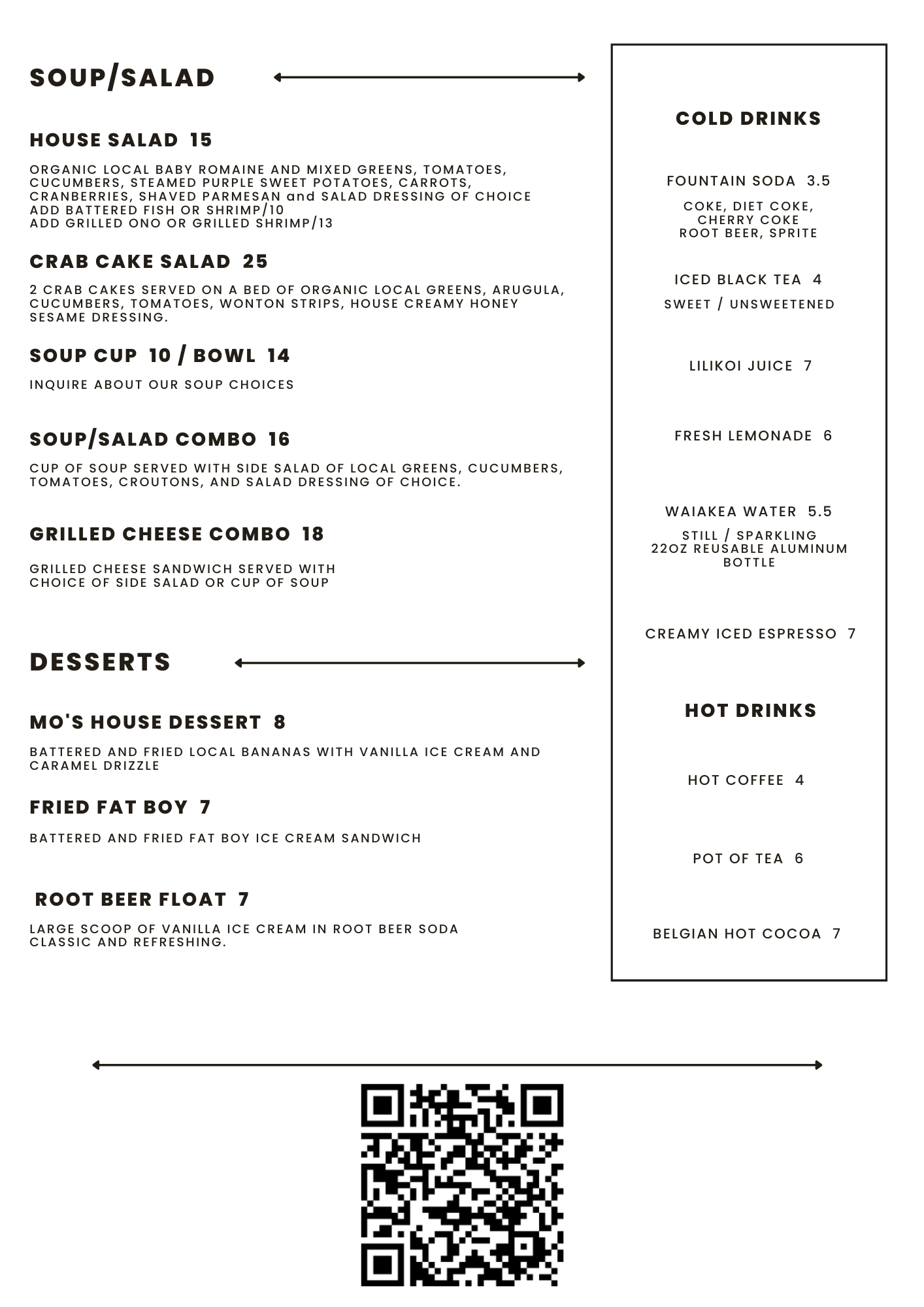 MENU — Mohala's Bayfront Fish & Chips