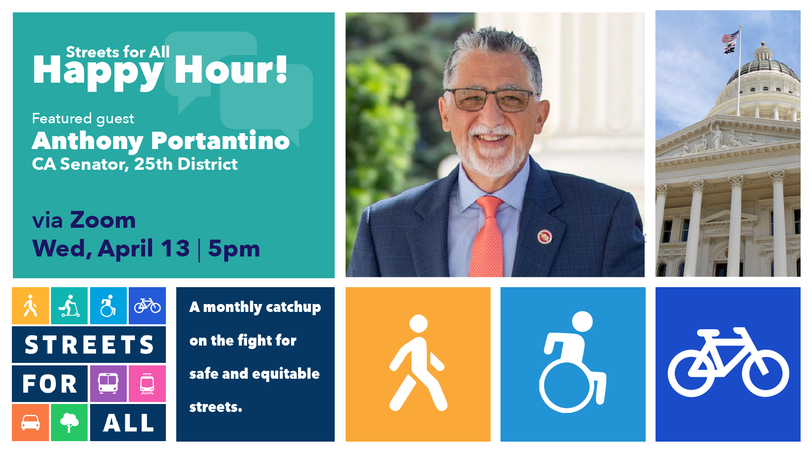 Happy Hour with CA State Senator Anthony Portantino — Streets For All