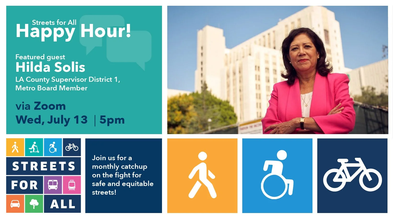 Happy Hour with LA County Supervisor Hilda Solis — Streets For All