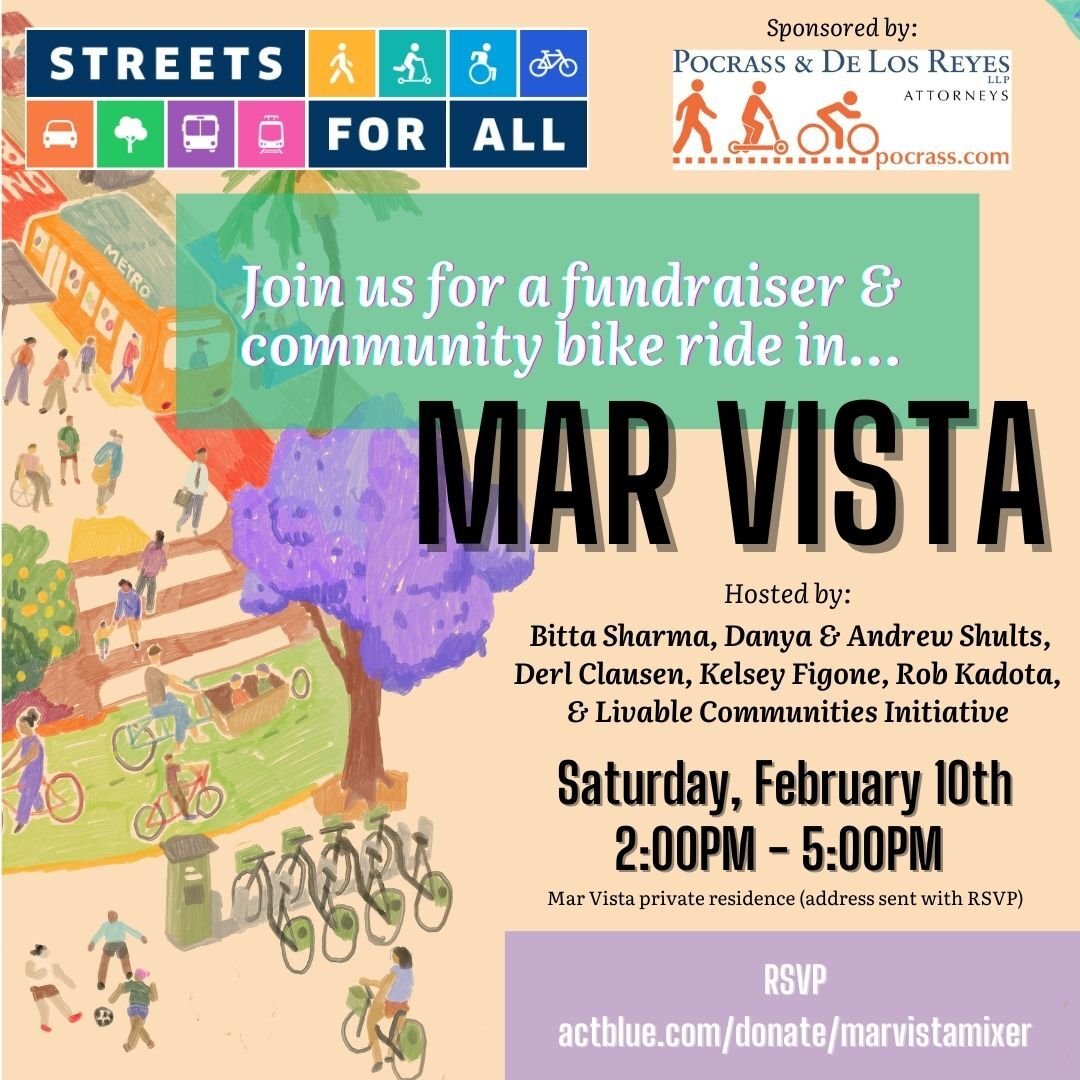 Mar Vista Fundraiser & Community Bike Ride! — Streets For All