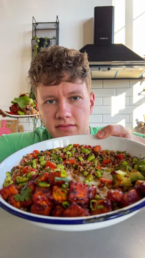 korean-style tofu bowl — calum harris' official website