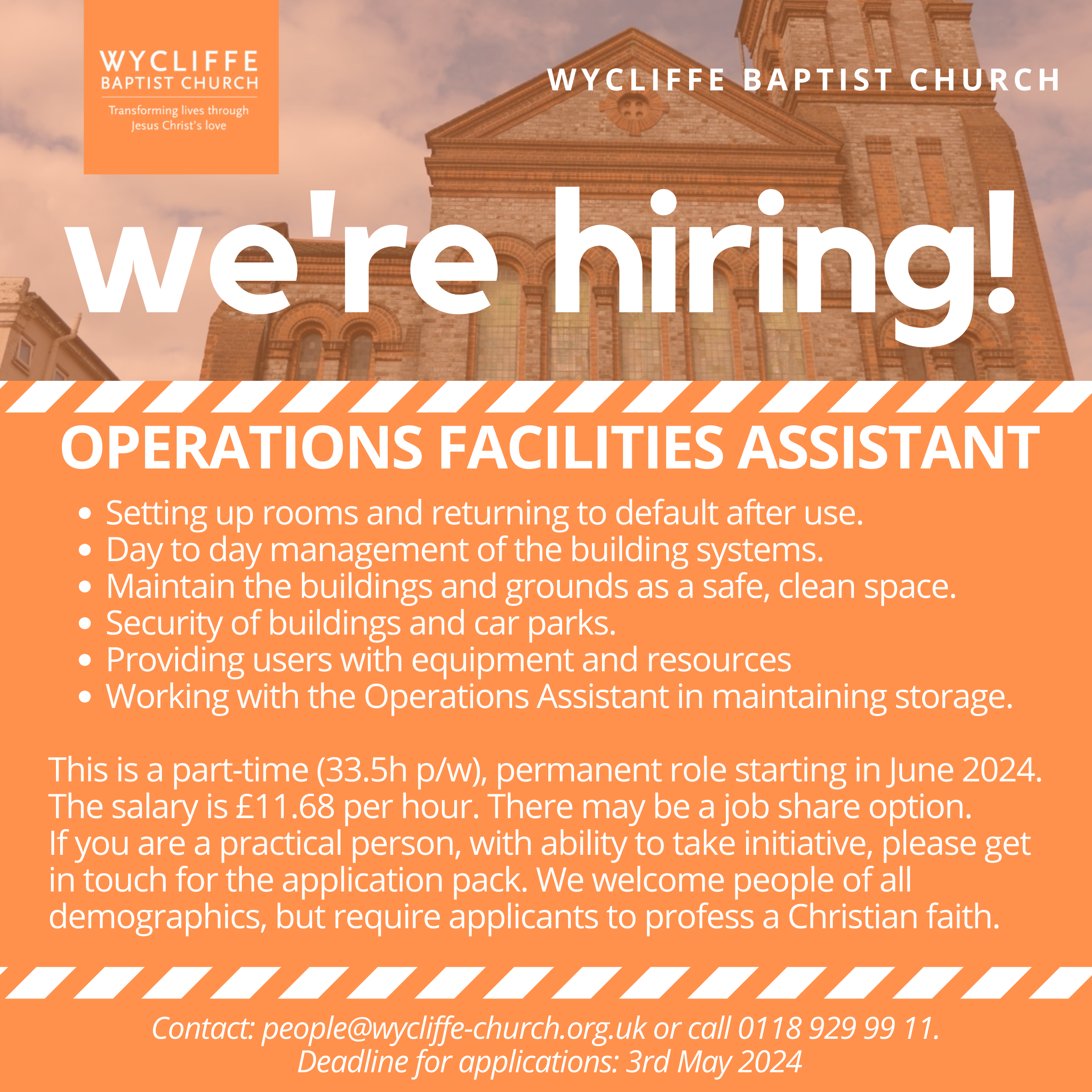 Vacancies — Wycliffe Baptist Church