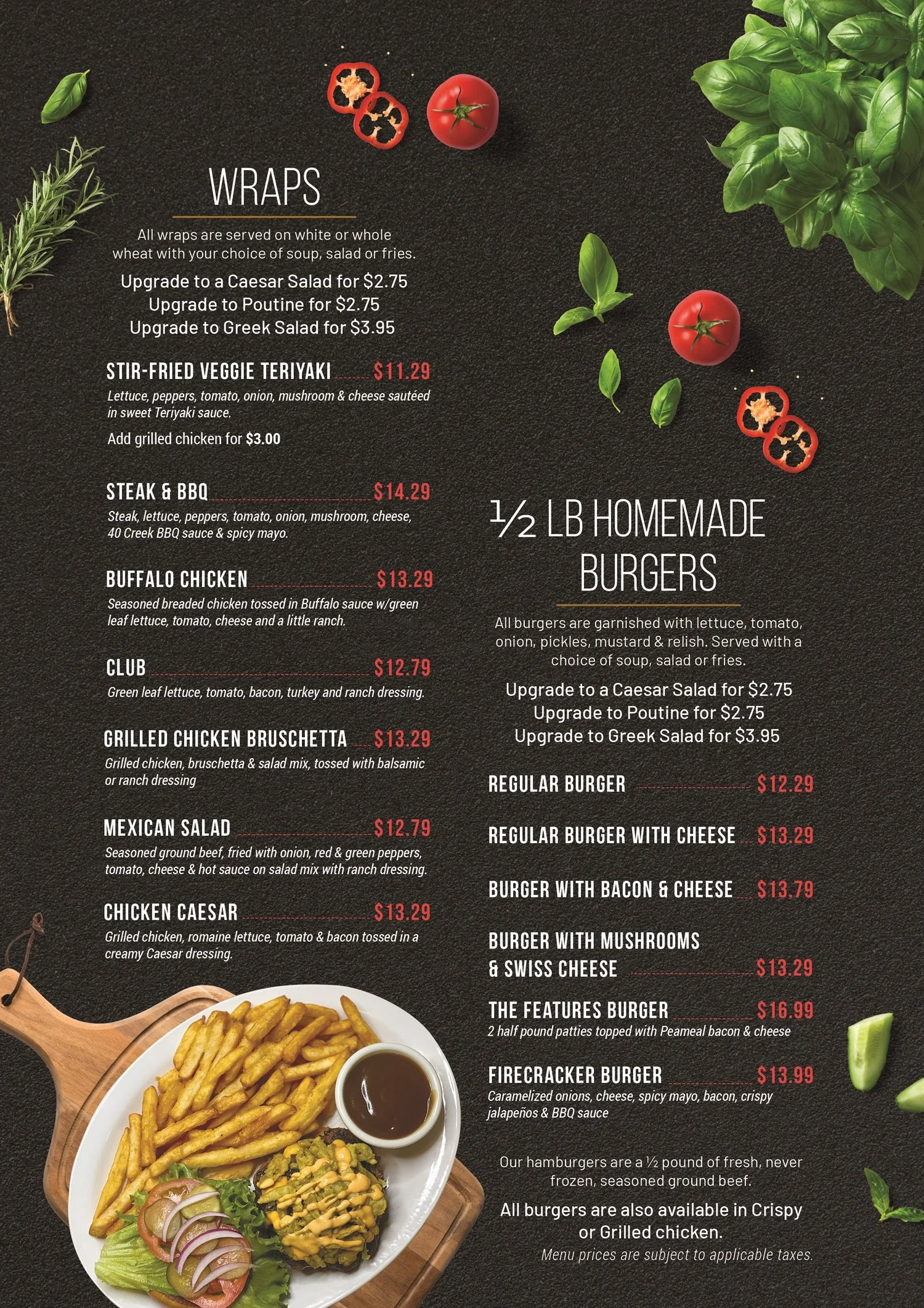 Menu — Features of Stratford