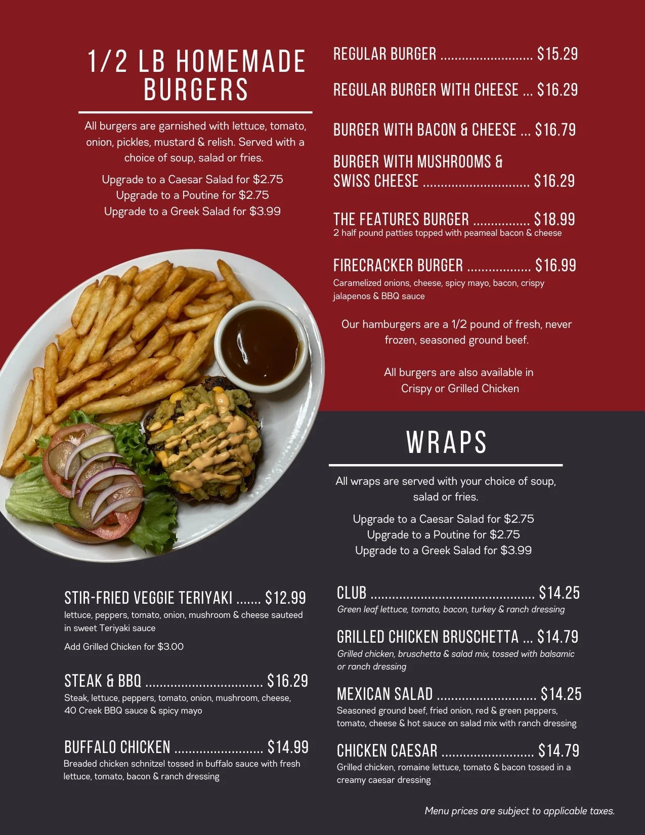 Menu — Features of Stratford