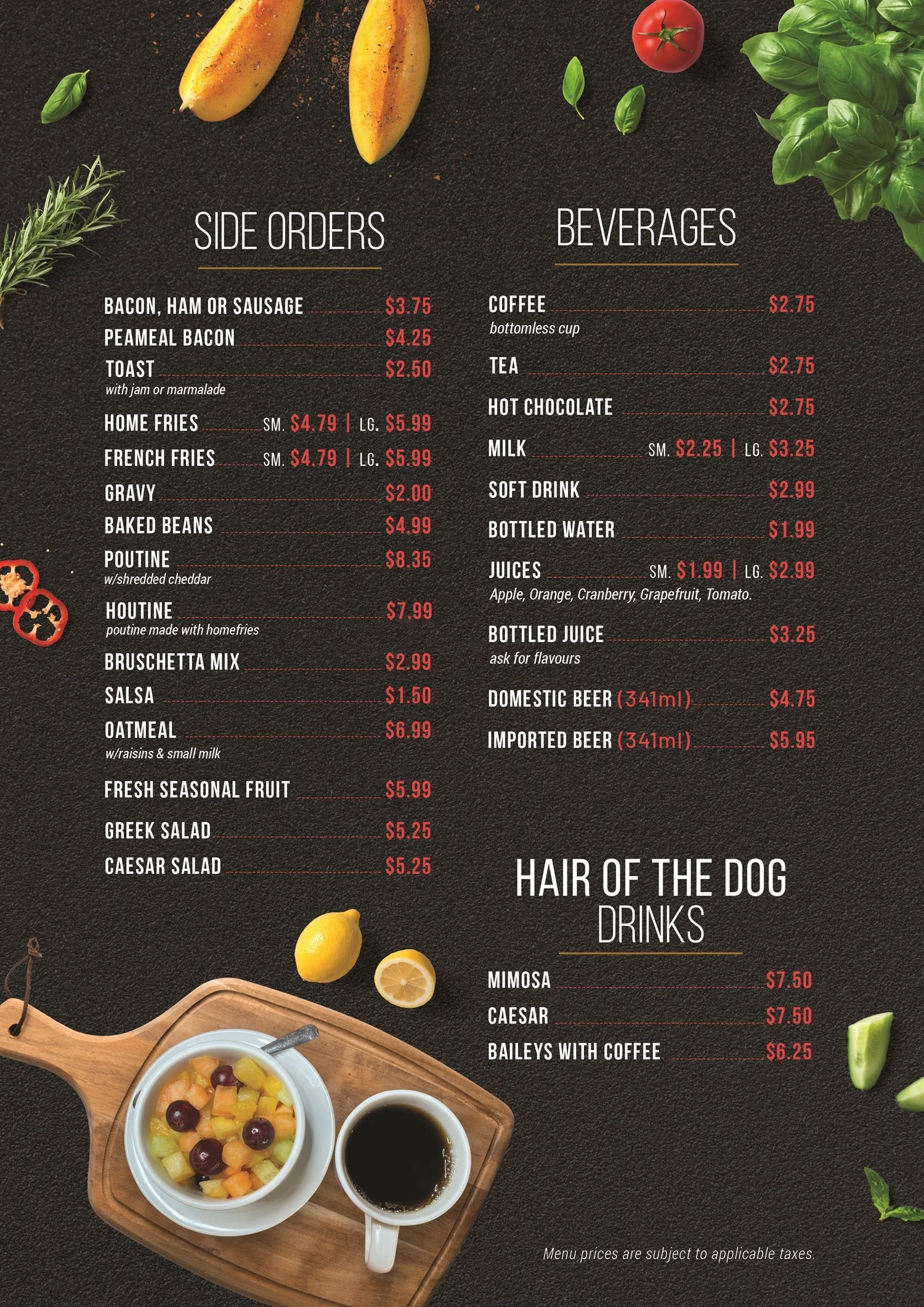 Menu — Features of Stratford