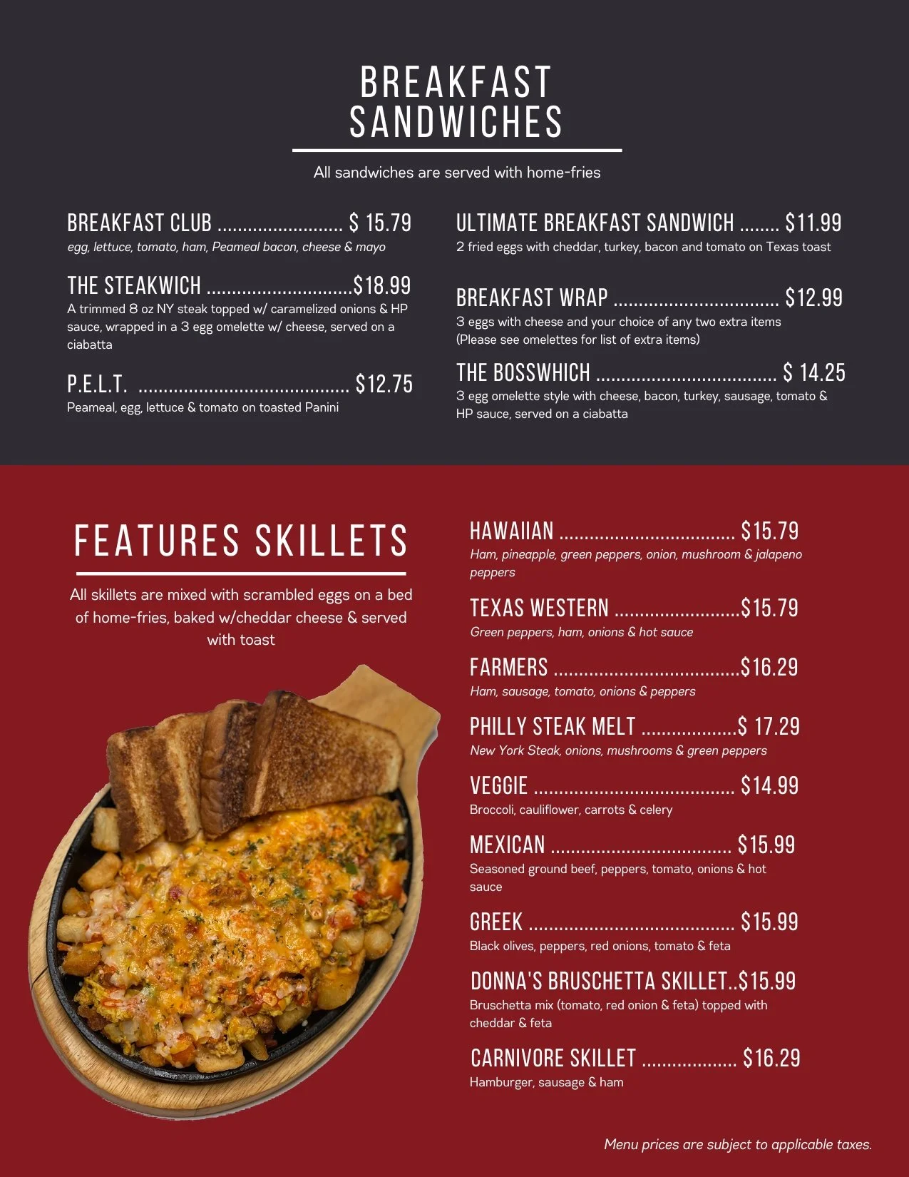 Menu — Features of Stratford