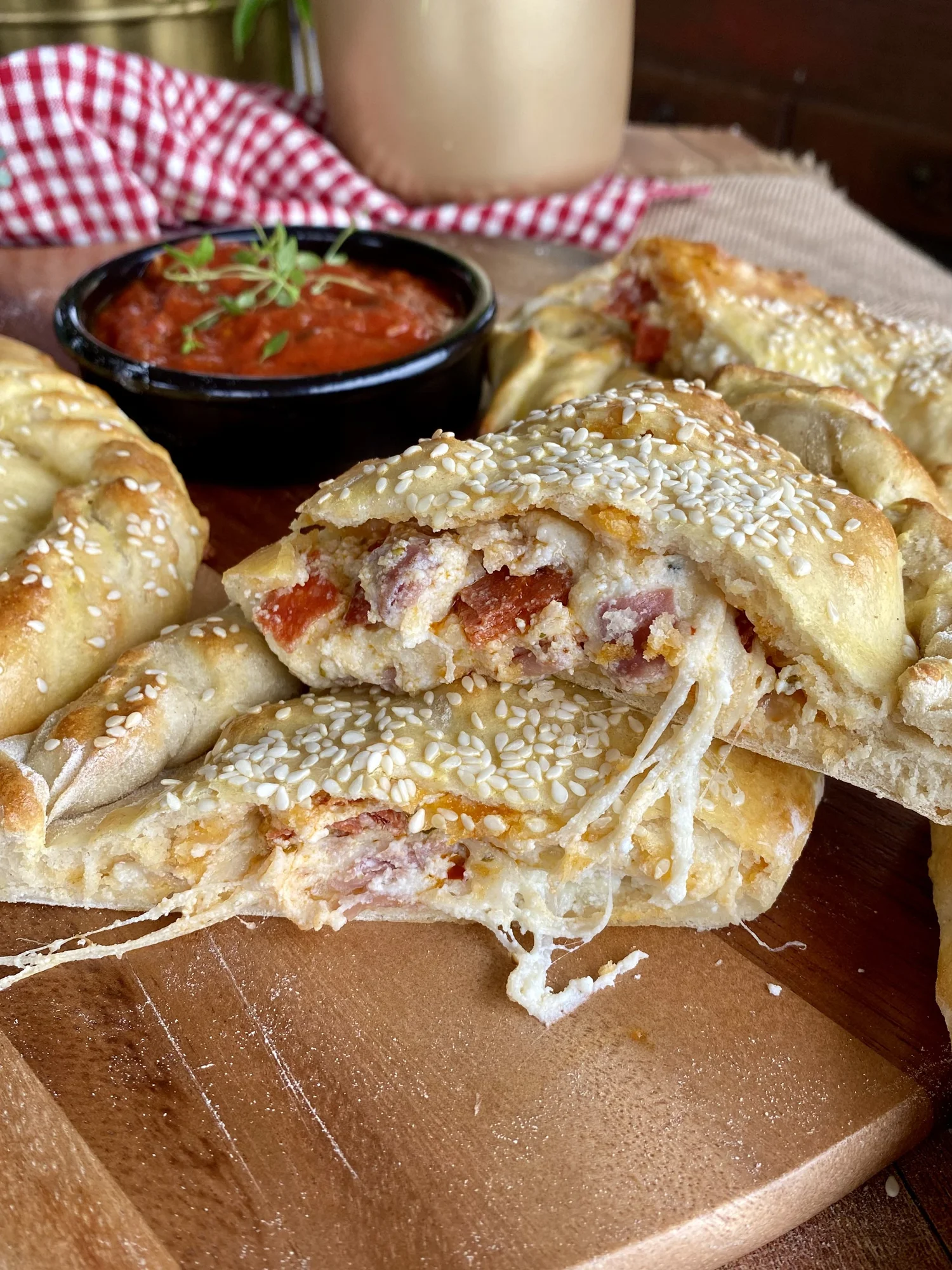 Pepperoni Prosciutto Calzones