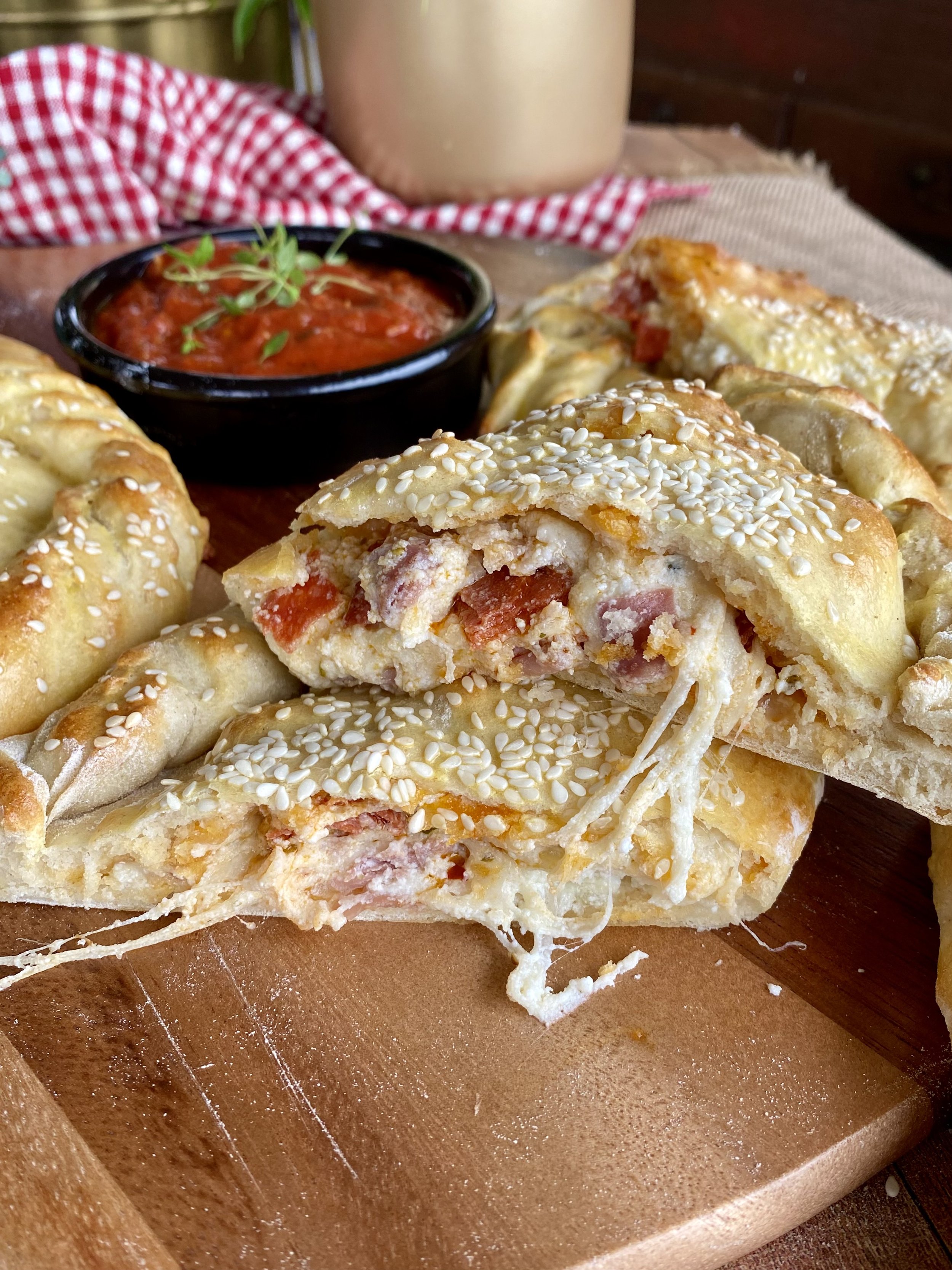 Pepperoni Prosciutto Calzones
