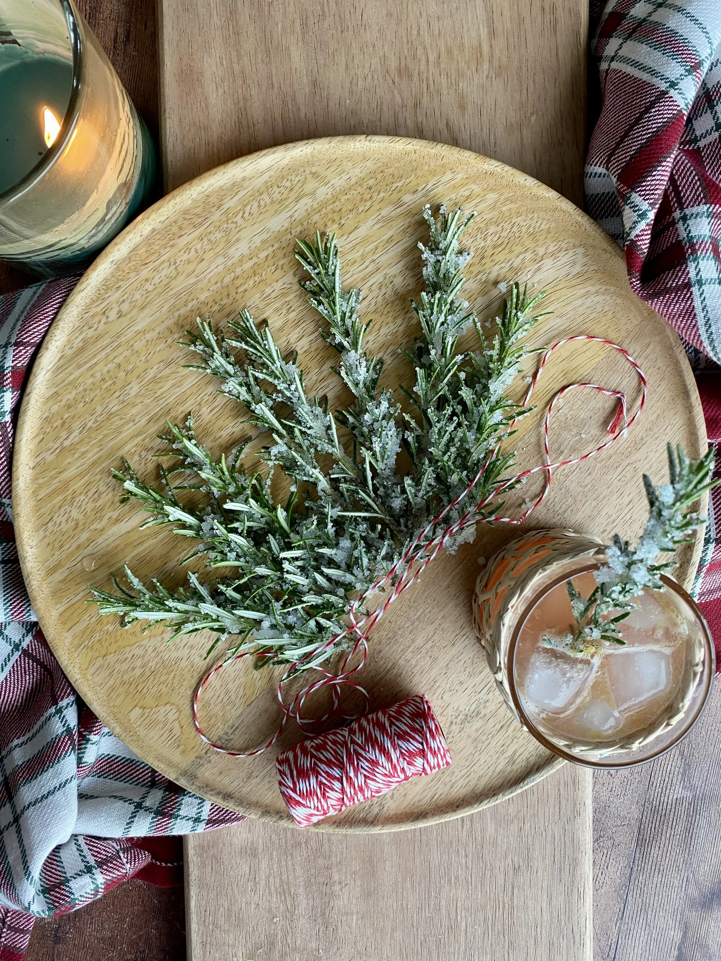 Sugared Rosemary Garnish
